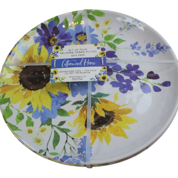 Cottonwood Home | Dining | Cottonwood Home Sunflower Blue Floral Flower ...